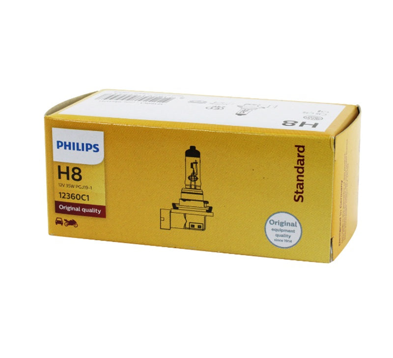 Genuine Philips H8 12v 35watt Standard Vision Light Globe PGJ19-1 Hi/L ...