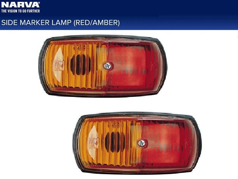 Narva Side Marker Clearance Light Red/Amber Incandescent 2 Pack Carava ...