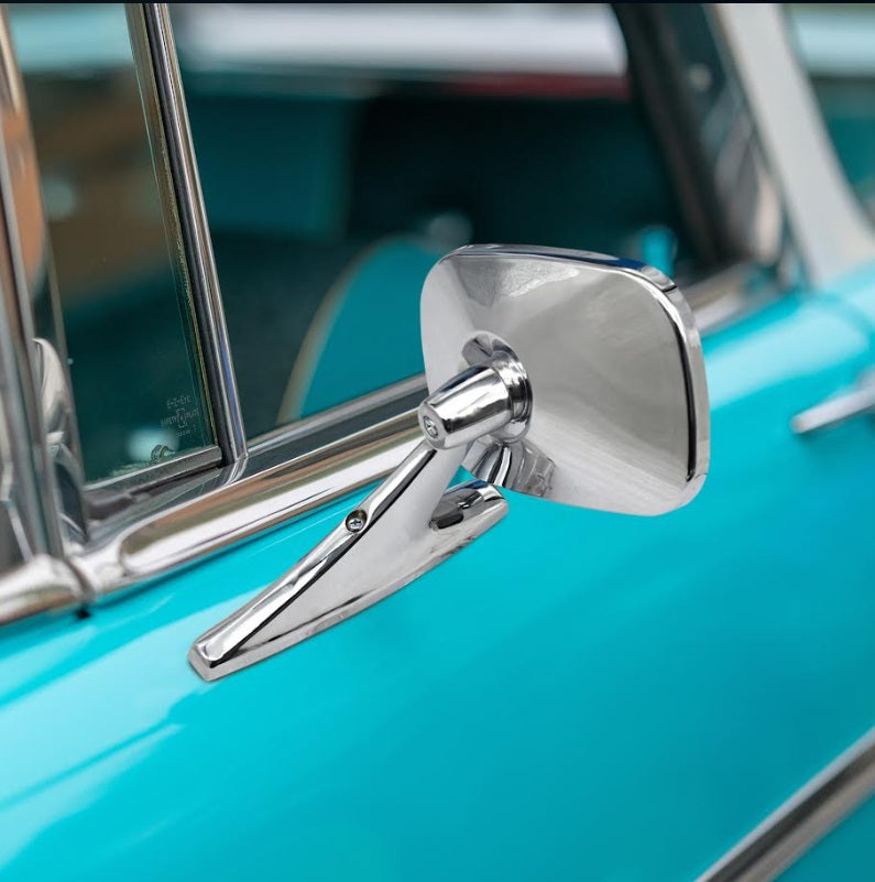 Classic Door Mirror Mounts Door or Guard Retro Fits LH/RH Swivel Head ...