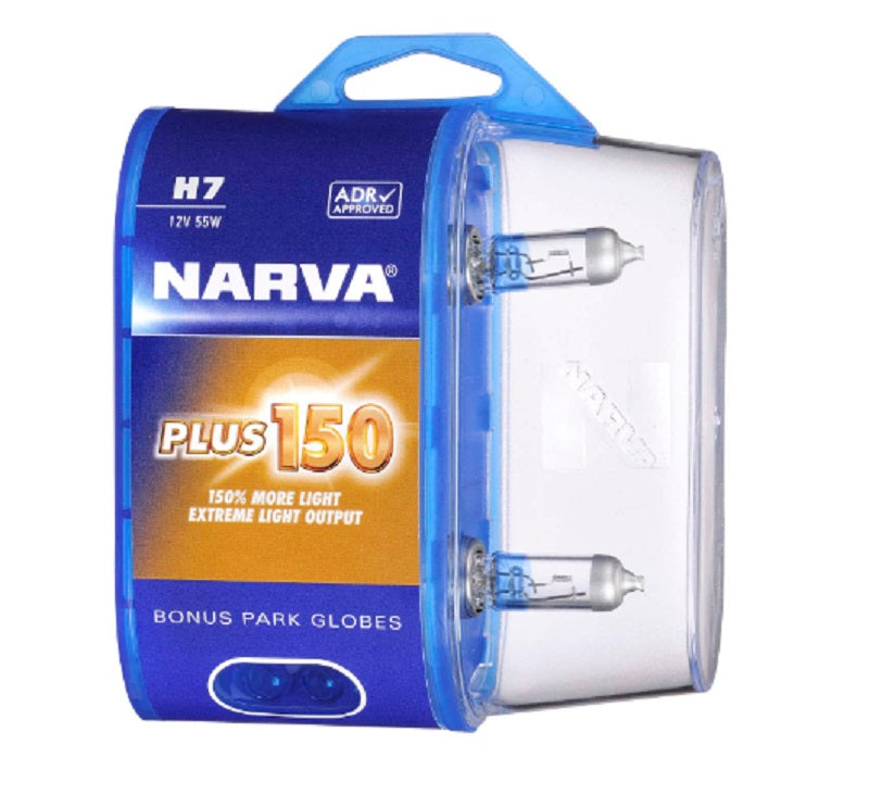 Narva H7 Plus 150% More Extreme Light Output 12V 55W PX26D Legal ADR A ...
