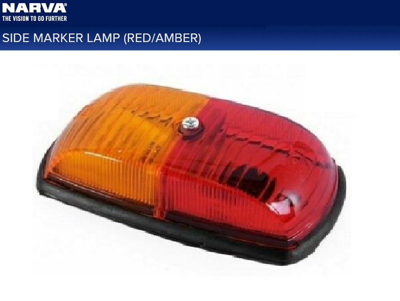 Narva Side Marker Clearance Light Red/Amber Incandescent Caravan Campe ...